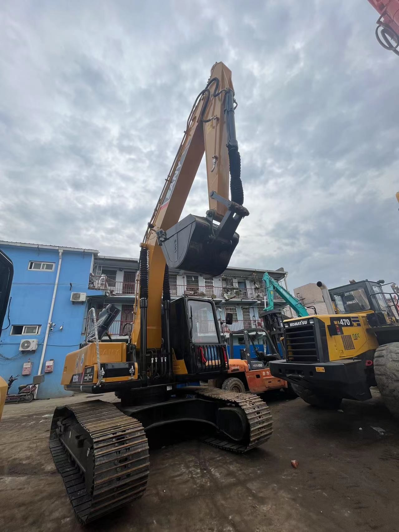 21 Ton Digunakan Sany SY215C Hydraulic Excavator Dengan Kapasitas Ember ...